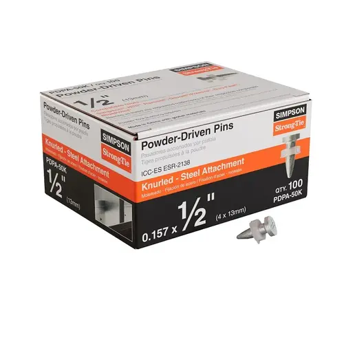 SIMPSON STRONG-TIE CO PDPA-50K PDPA Knurled Powder-Driven Pin, 0.157 in ...