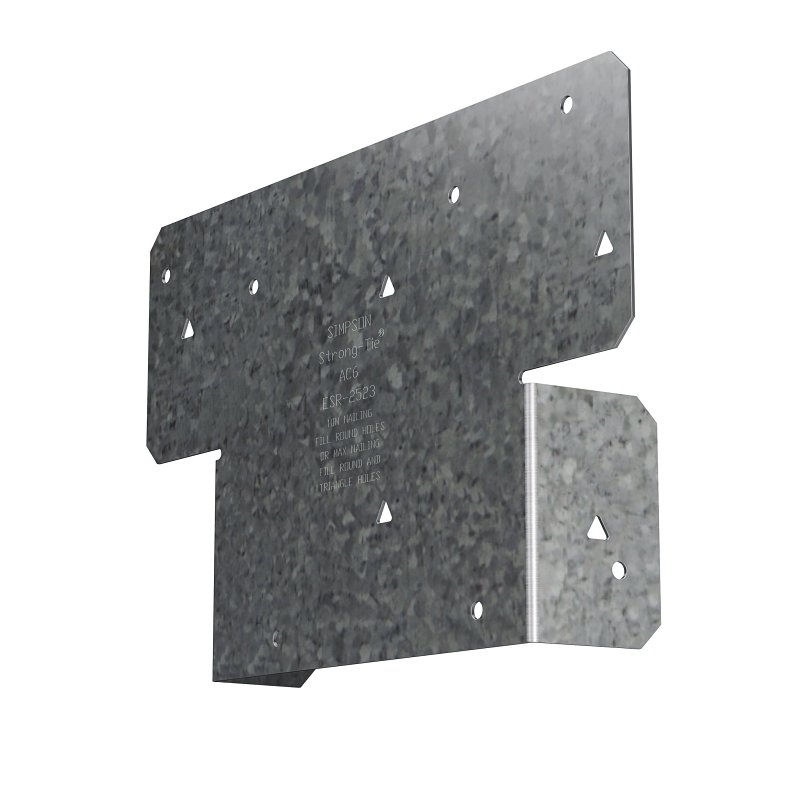 Simpson Strong-Tie AC6 AC Post Cap, 6 x 6 in Post/Joist, Steel, Galvanized