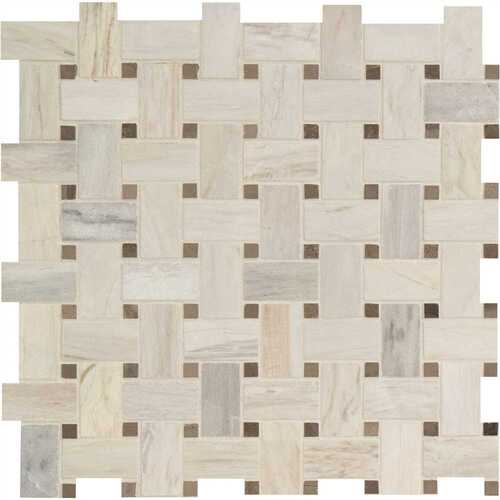 MS International, Inc ANGORA-BWP10MM Angora Basketweave 12.5 in. x 12.5 ...