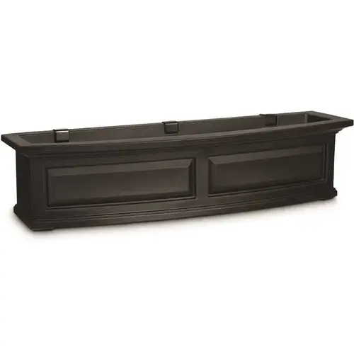 Mayne 4831-B Nantucket 48 in. x 11.5 in. Self-Watering Black ...