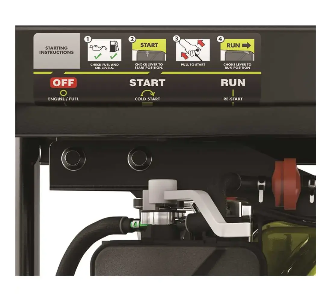 RYOBI RYi4022X 4000 Watt Gasoline Powered Digital Inverter Generator with CO Shutdown Green Buy Now