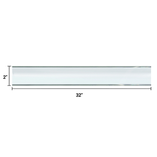 FHC BVM2S2X32 FHC 2" x 32" 2-Sided Beveled Clear Glass Mirror - pack of 4