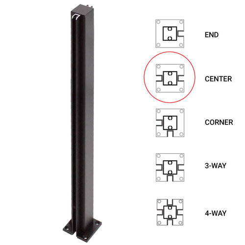 FHC 0D990DU18C 18" Center Standard Partition Post - Dark Black/Bronze ...