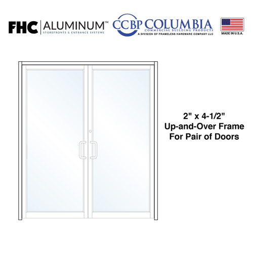 FHC F2FPOHDU 2" x 4-1/2" Up and Over Frame for Pair of Doors with No ...