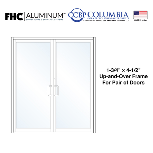 FHC F1FPOOHTPTC FHC 1-3/4" x 4-1/2" Up and Over Frame for Pair of Doors ...