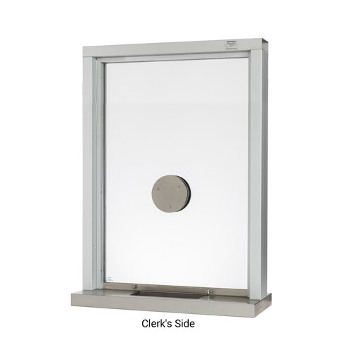 FHC QSTW3636 Ticket Window w/Speak Thru - 36" x 36" - Satin Anodized ...