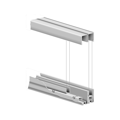 FHC KVT99248 FHC 48" Large Door Double Channel Ball Bearing Sliding ...