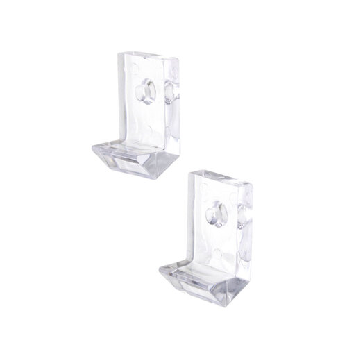 FHC MC1866 FHC 1/4" Side Mount Mirror Clip Clear Plastic - pack of 100