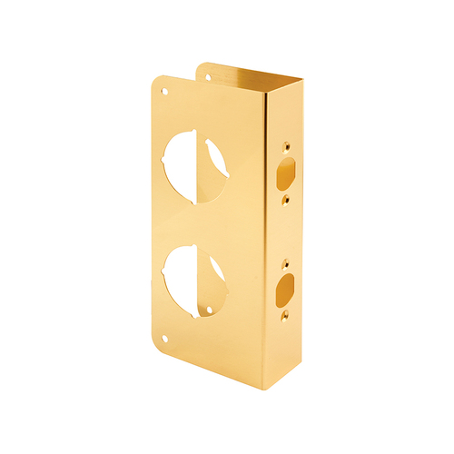 FHC U9560 FHC 1-3/4" x 9" Thick Solid Brass Lock And Door Reinforcer ...