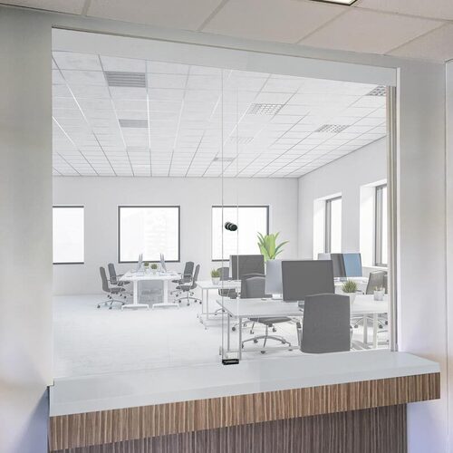 FHC SN3648XXA FHC Shannon Frameless Pass-Thru Window XX - Satin Anodized