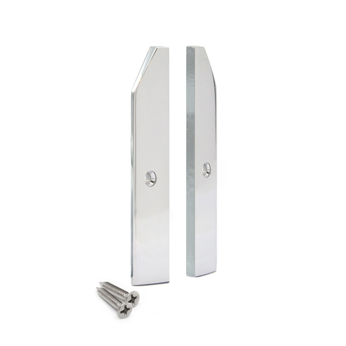 FHC R4TSEC12PS FHC 4" Tapered Door Rail Split End Cap - Polished Stainless