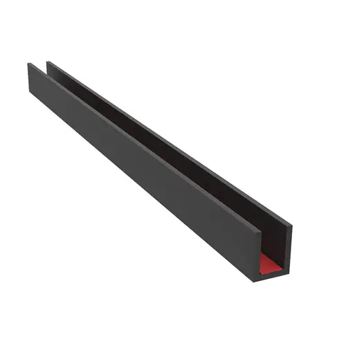 CRL GPU1030MBL Matte Black U Channel for 3/8" Glass Thickness - 118 ...