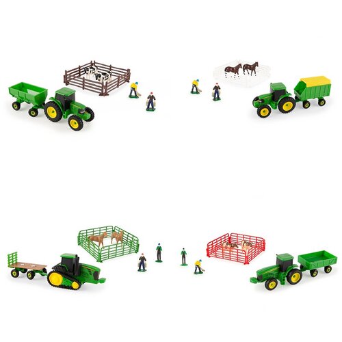 Tomy 37657 Farm Toy Set John Deere Assorted 10 pc Assorted