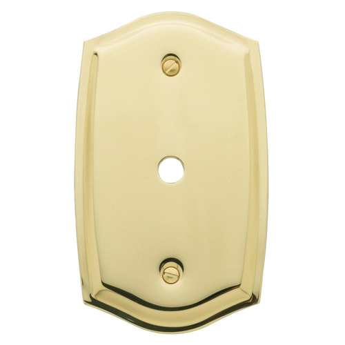 Baldwin 4769030 Cable Cover Colonial Switch Plate Bright Brass Finish