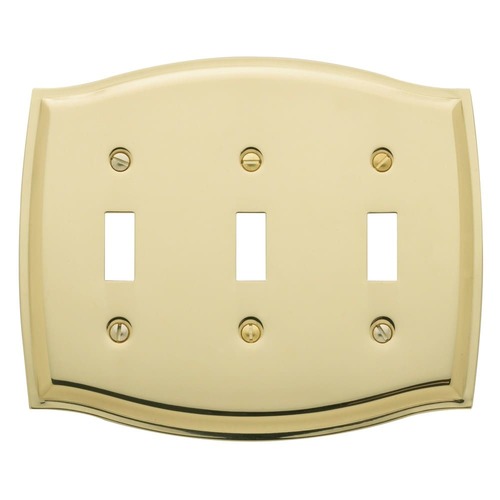 Baldwin 4780030 Colonial Switchplate, Polished Brass