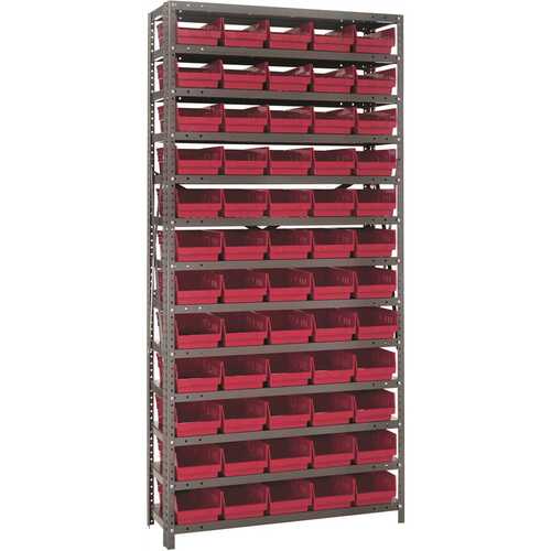 QUANTUM STORAGE SYSTEMS 1875-104RD Economy 4 in. Shelf Bin 18 in. x 36 ...