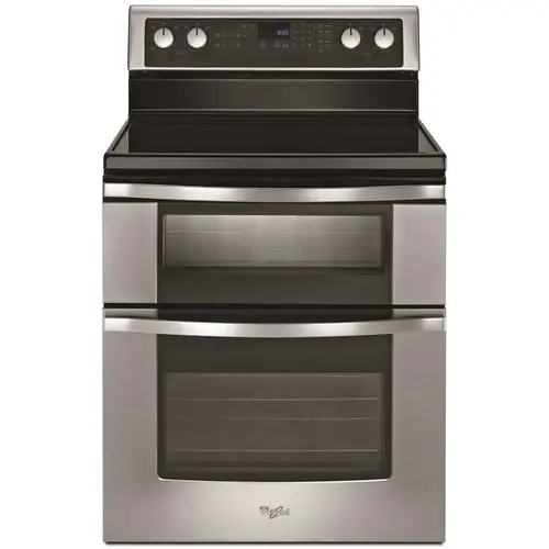 Whirlpool WGE745C0FS 6.7 cu. ft. Double Oven Electric Range with True ...