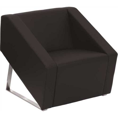 Carnegy Avenue CGA-ZB-3814-BL-HD Black Leather Lounge Chair with ...