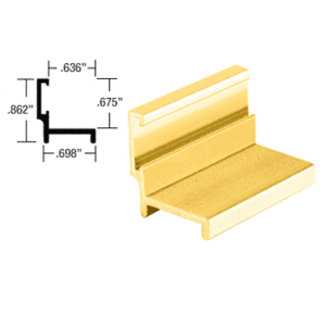 CRL 3802057 Brite Gold Wide Strike Jamb 12'