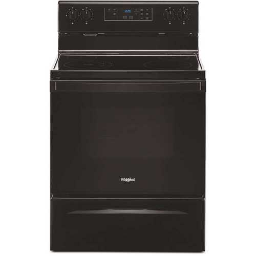 Whirlpool WFE320M0JB 30 in. 5.3 cu. ft. 4-Burner Electric Range in ...
