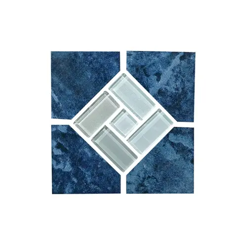 NPT SEA-ROYAL DECO GL 6" X 6" Porcelain Deco Tile Blue Seas Royal Buy Now