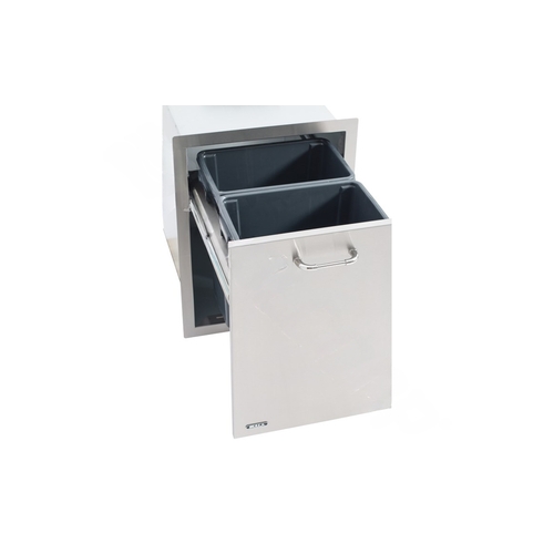 Bull Outdoor Products 56935 8 Gal Double Pull Out Trash Recycle Drawer