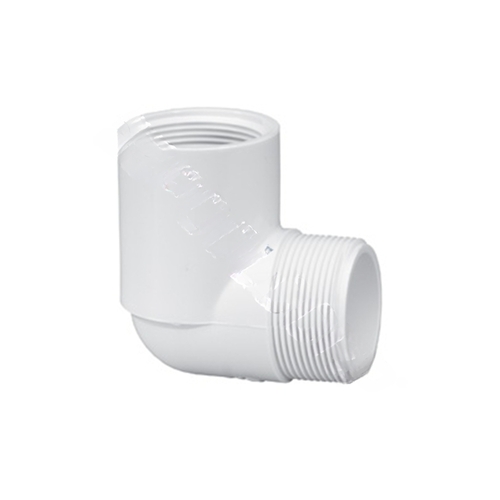 Lasco 412005 Street Pipe Elbow, 1/2 in, MPT x FPT, 90 deg Angle, PVC, White, SCH 40 Schedule