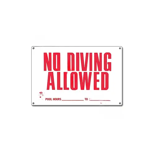 POOLMASTER INCORPORATED 40342 18" X 12" No Diving Allowed Sign Buy Now