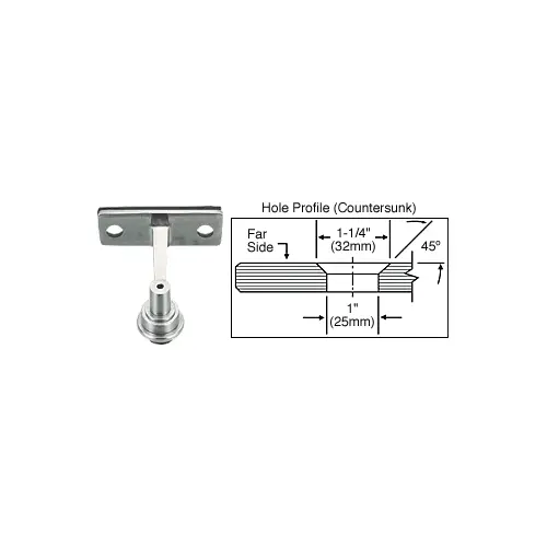 CRL SPF212PS Polished Stainless 1-Way Regular Duty Fin Stabilized Wall ...