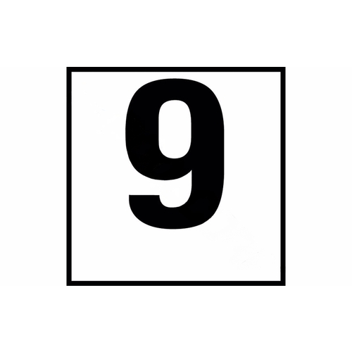 Inlays CCT611090 6" X 6" 9 Number Only No Series Smooth Ceramic Depth ...