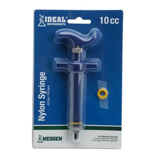 NEOGEN CORPORATION 9810 Livestock Syringe, Nylon, 10 cc Blue Buy Now