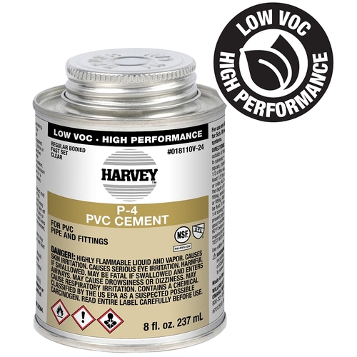Oatey 018110V-24 Regular-Bodied Fast Set Cement, 8 oz Can, Liquid, Clear