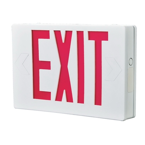 Cooper Lighting APX7R LED Exit Sign, Battery Back-Up, Red & White ...