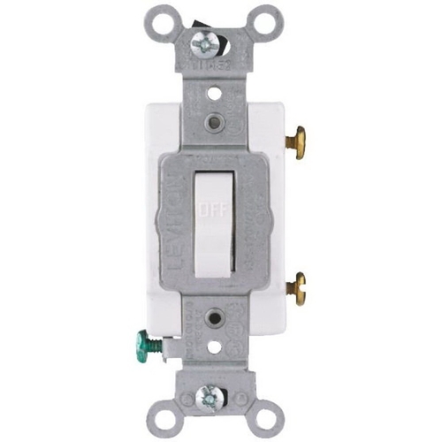 Leviton CS120-2WS AC Quiet Switch 20 amps Single Pole Toggle White White