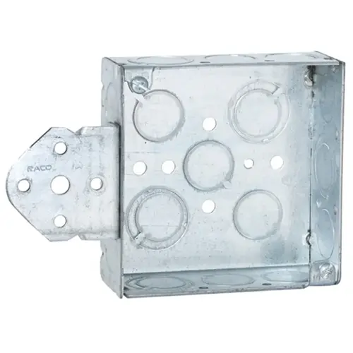 RACO 8193 Welded Box, 14-Knockout, 1/2 in, Galvanized Steel, Silver ...