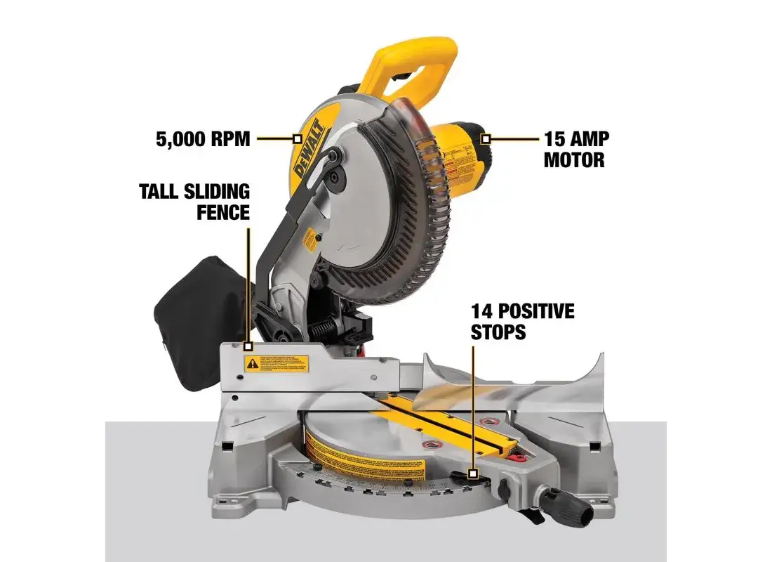 DEWALT DW713 DW713 Miter Saw 120 V 15 A 10 in Dia Blade 2 x 6 in 45 deg 4 x 4 in at 90 deg Cutting Capacity Yellow Buy Now