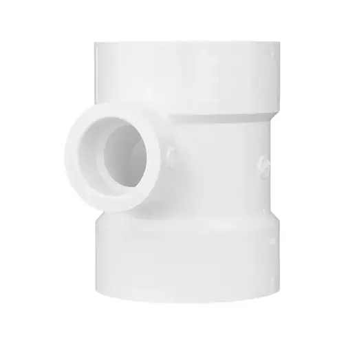 Charlotte Pipe PVC004011600 4 In. x 1-1/2 In. Reducing Sanitary PVC Tee ...
