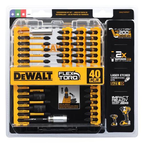 DEWALT DWA2T40IR Screwdriver Bit Set FlexTorq Steel