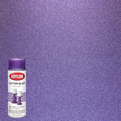 KRYLON K03813000 Glitter Blast Spray Paint, Glitter, Grape Glitz, 5.75 oz, Aerosol Can Buy Now