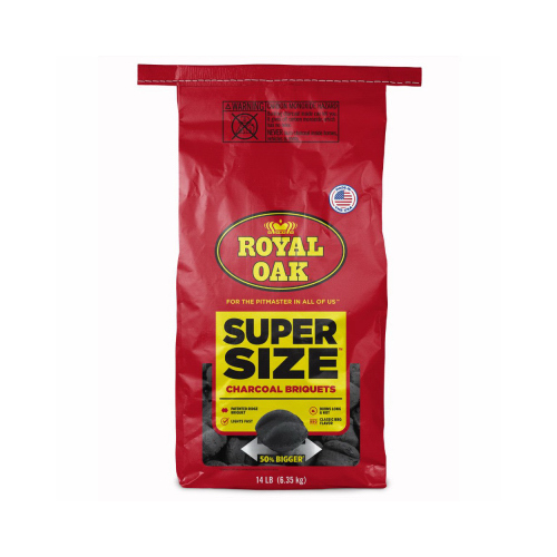 ROYAL OAK SALES 800002199 Super Size Briquettes, Charcoal, 14 lb Bag