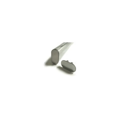 Epco 831-PC Oval closet rod end cap, polished stainless steel