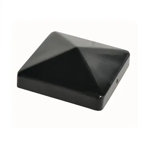 Pylex 12038 Post Cap, 4 in L, 4 in W, Steel, Black, Powder-Coated Buy Now