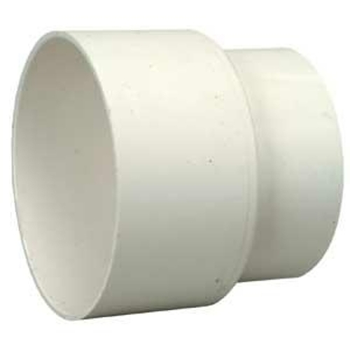 IPEX USA LLC 40704 Pipe Adapter, 4 in, Spigot Hub x Hub, PVC, White