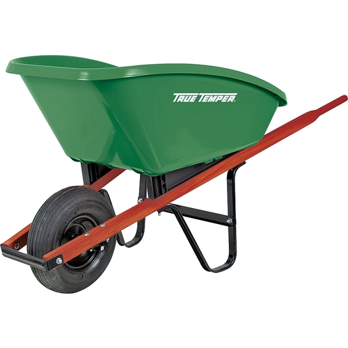 Garant 80548 03925 Wheelbarrow Tray, 5 cu-ft Volume, Poly, 1-Wheel, 2 ...