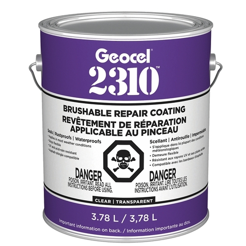 GEOCEL GC65310-XCP4 2310 Series Repair Coating, Liquid, Crystal Clear ...