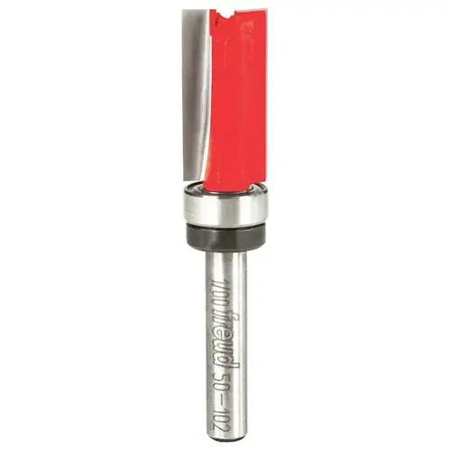 Freud 50-102 Flush Trim Bit, 1/2 in Dia Cutter, 1 in L Cutting, 2-5/8 ...