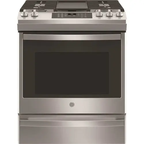 GE JGS760SPSS 30" Slide-In Front-Control Convection Gas RanNo Preheat ...