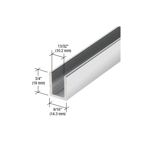 Deep U-Channel for 3/8" and 1/2" Glass