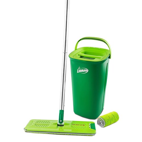 Libman 1516 Mop with Bucket Rinse 'n Wring 13" W Microfiber Green Buy Now