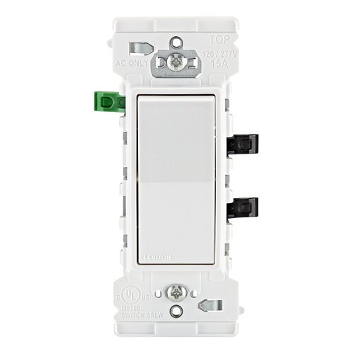Leviton E5601-0SW Rocker Switch Decora Edge 15 amps Single Pole Rocker ...